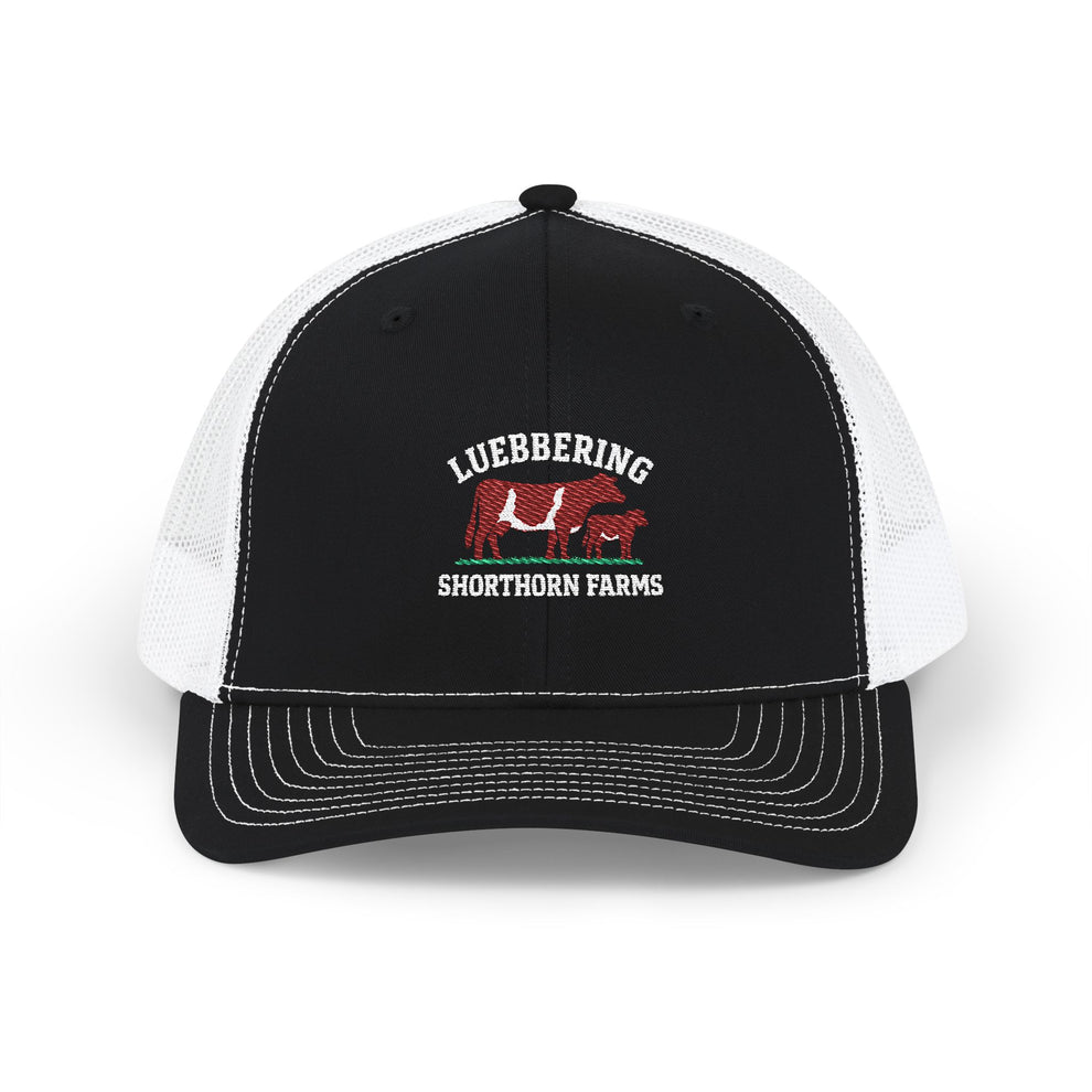 Luebbering Shorthorn Embroidered Snapback Trucker Cap — Heather’s Clas ...