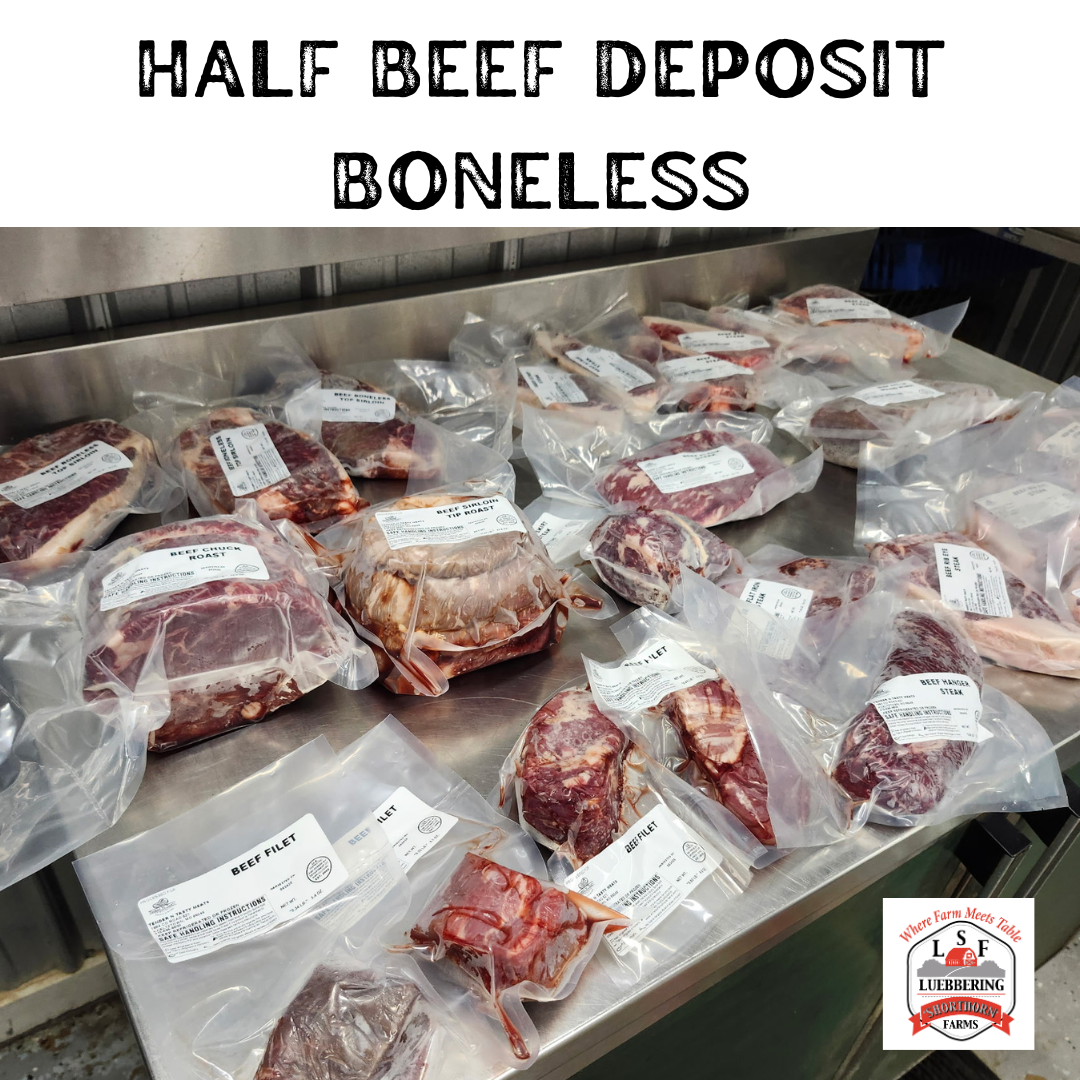 🥩 Half Beef Share Deposit — Boneless (200 lbs Finished Beef ...