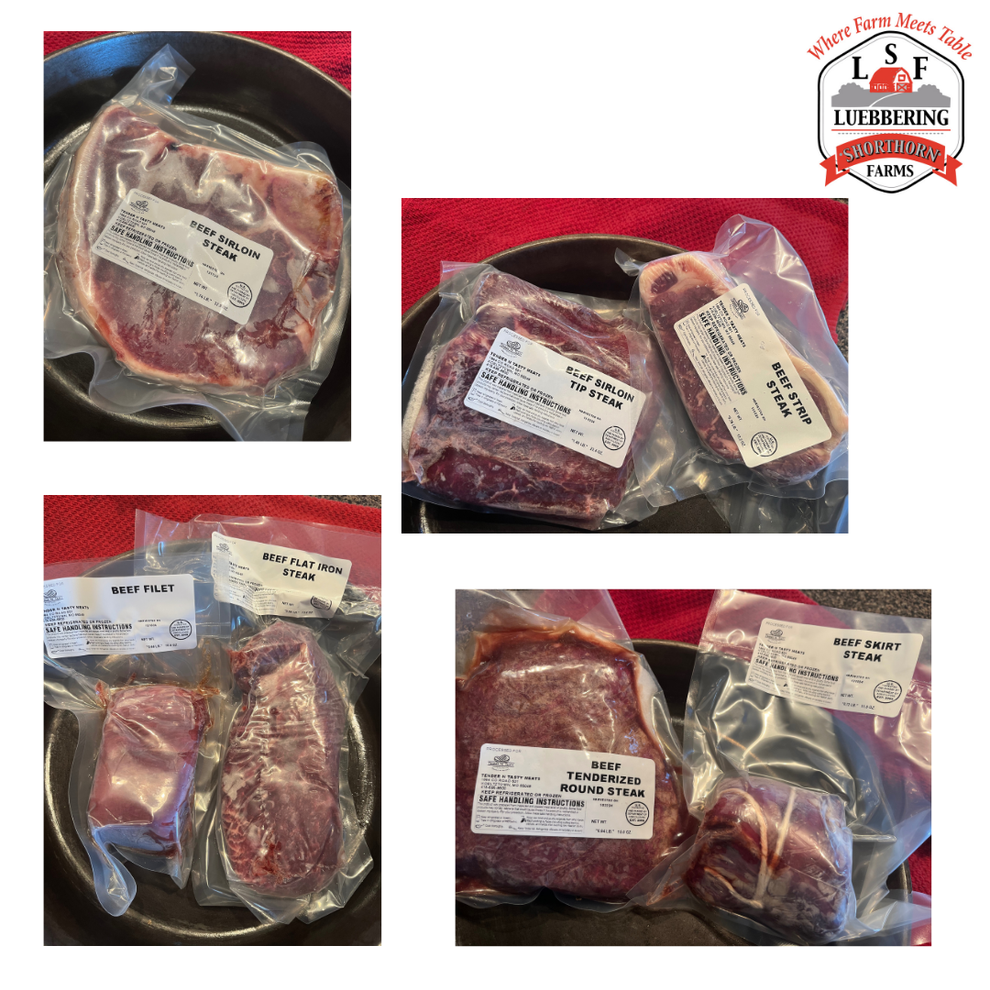 Quarter Beef(100lb) Boneless Cut Package – Luebbering Shorthorn Farms