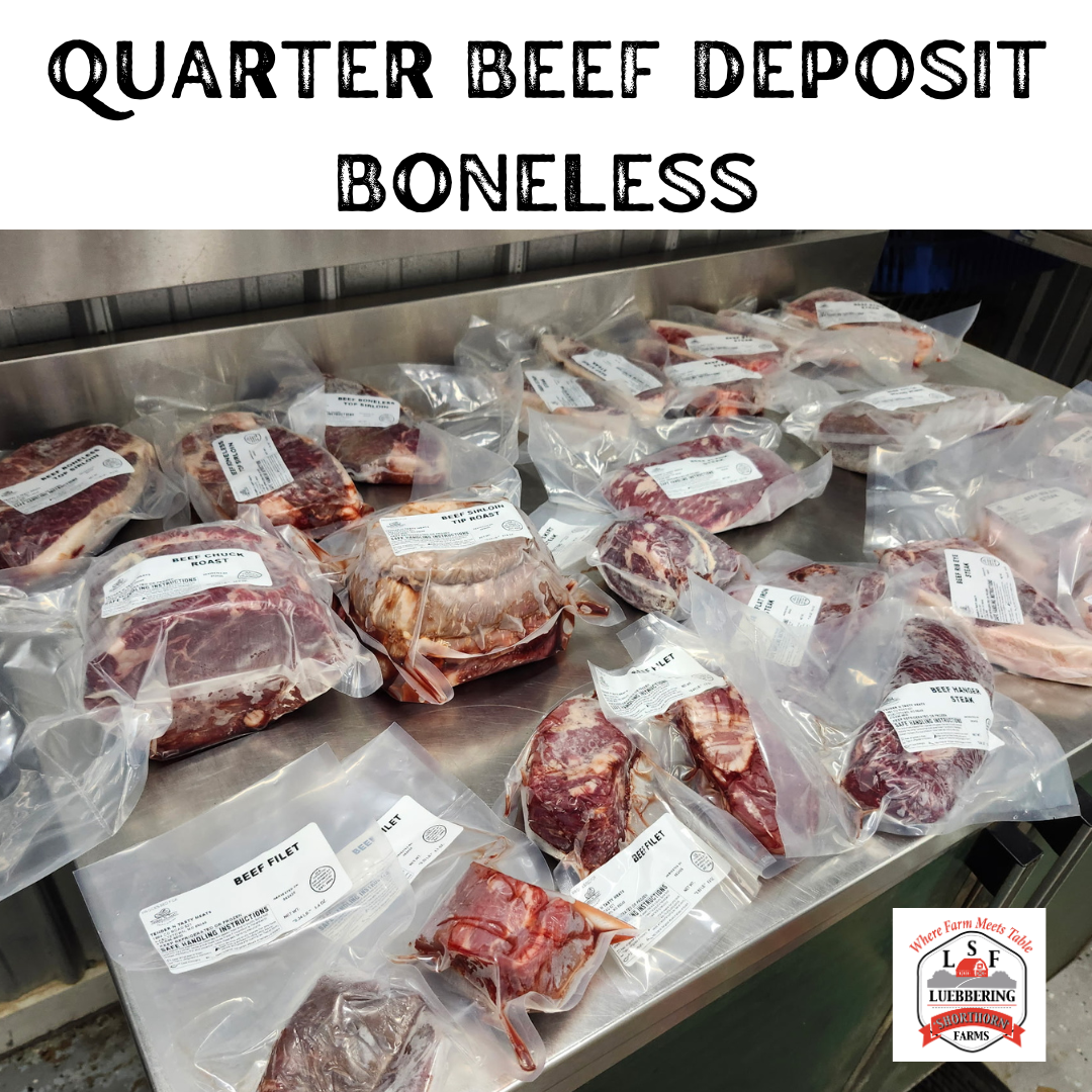 🥩 Quarter Beef Share Deposit — Boneless (100 lbs Finished Beef ...